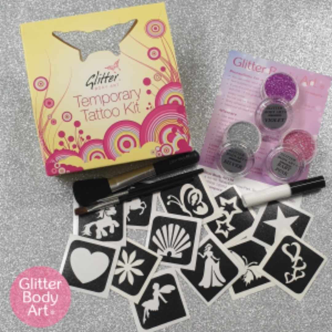 Mini Girls Glitter Tattoo Kit Temporary Tattoos Temporary Tattoo Store