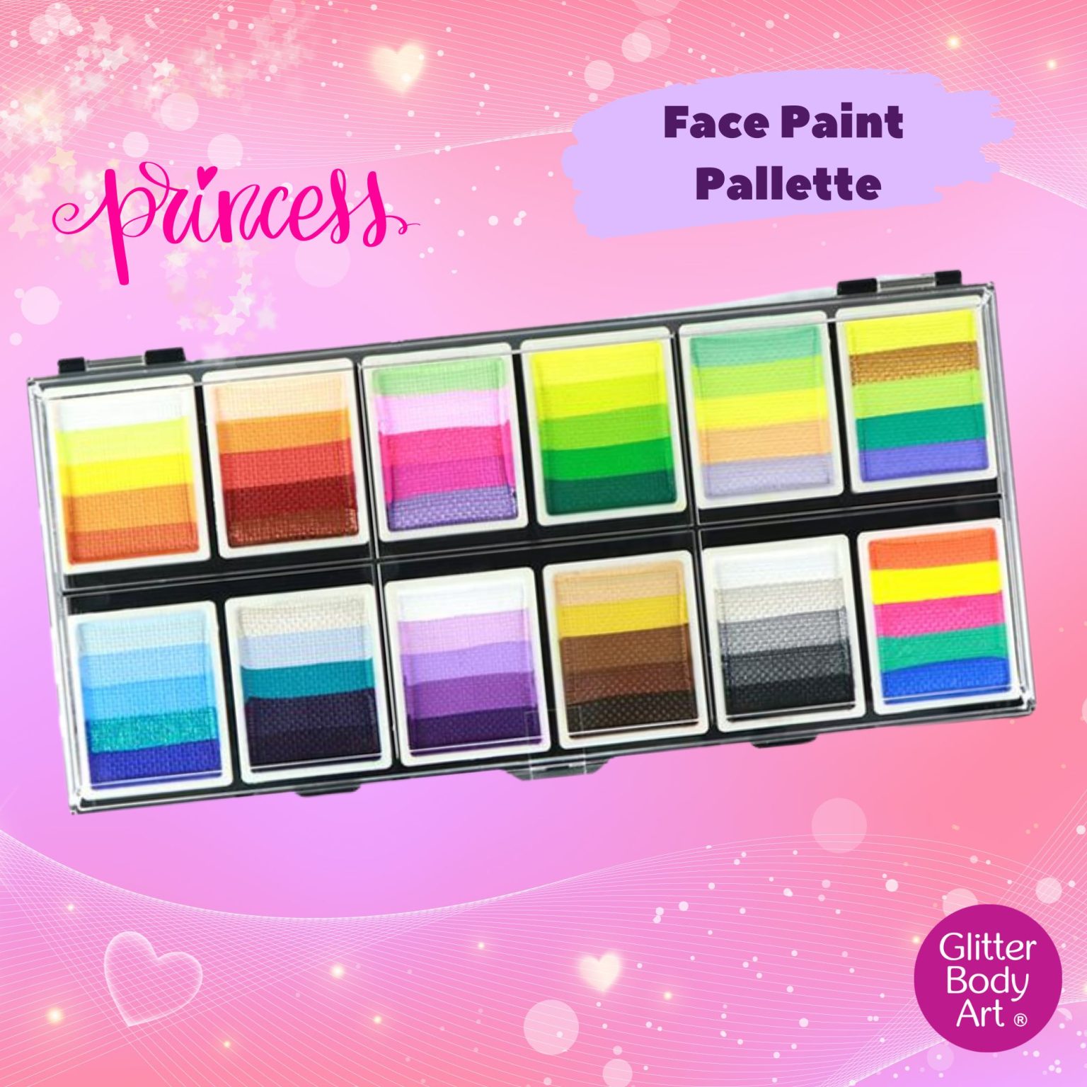 Princess Face Paint Pallette - Temporary Tattoo Store